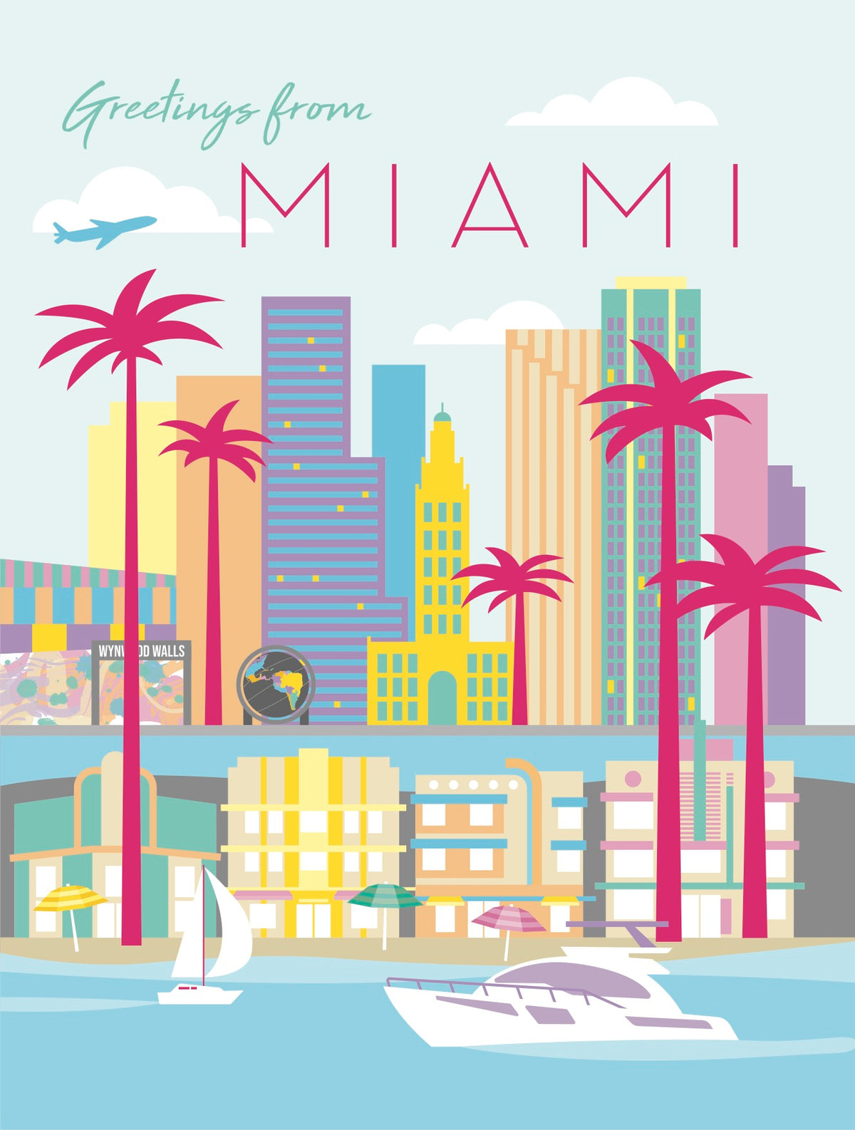Greetings from Miami Florida Skyline — The Found