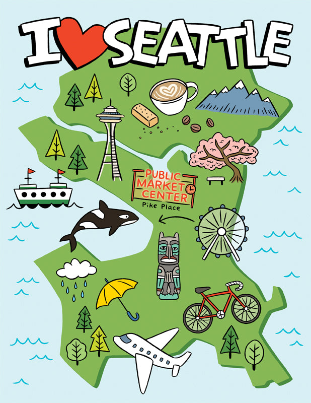 I Heart Seattle Map — The Found