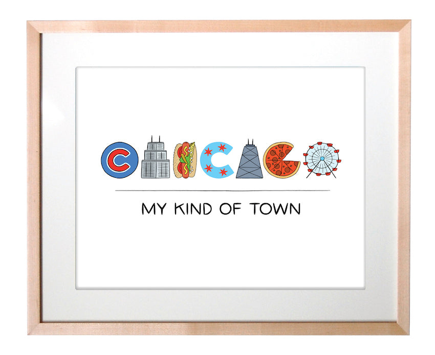 Art Print - Chicago Icons Lettering — The Found